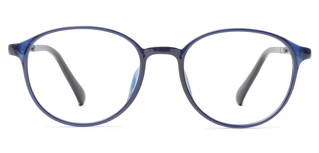 Specsmakers Blue Zero Unisex Computer Glasses Full Frame Round Small 4 ...