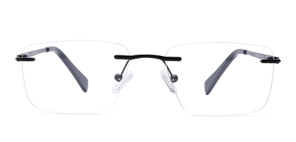 Specsmakers Blue Zero Unisex Computer Glasses Rimless Hexagon Medium 5 ...