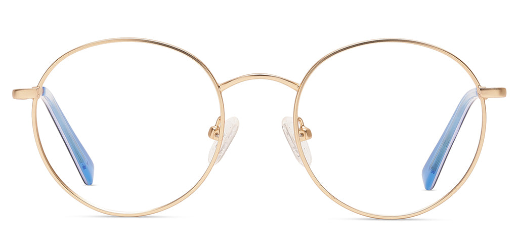 Happster Unisex Eyeglasses Full Frame Round Medium 49 Metal SM XJC2045 ...