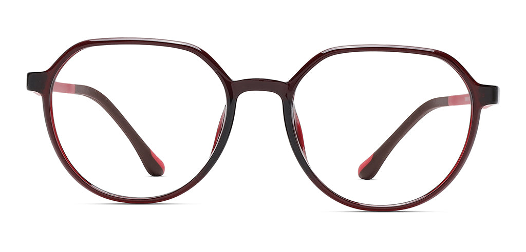 Get Specsmakers Flex Eyewear – Medium Pentagon Ultem Frame - Red_With ...