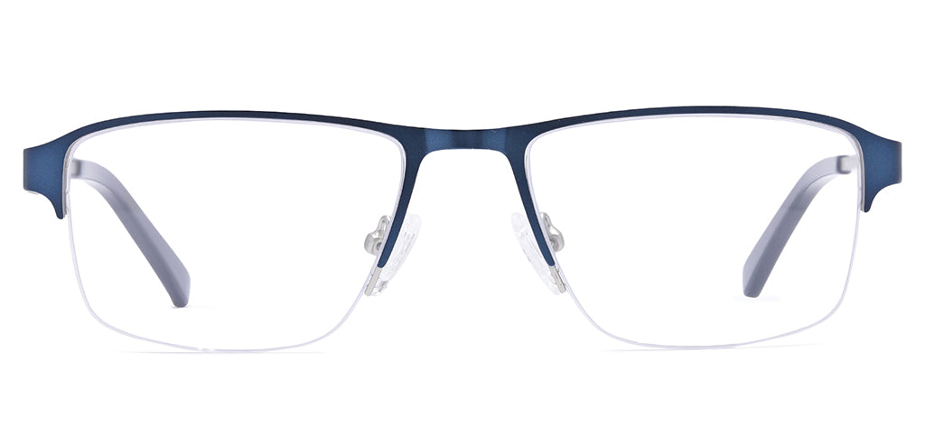 Happster Unisex Eyeglasses Half Frame Rectangle Medium 52 Metal SM SW2 ...