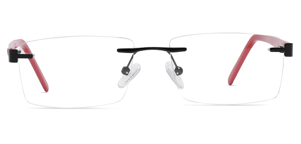 Specsmakers Blue Zero Unisex Computer Glasses Rimless Rectangle Medium ...
