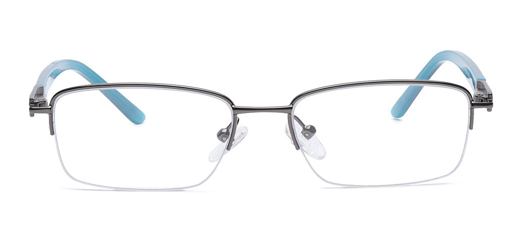 Specsmakers Blue Zero Unisex Computer Glasses Half Frame Rectangle Med ...