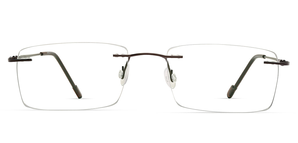 Specsmakers Blue Zero Unisex Computer Glasses Rimless Rectangle Large ...