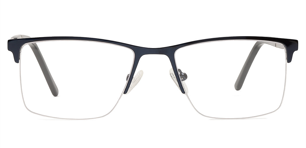 Specsmakers Signa Unisex Eyeglasses Halfframe Square Large 53 Metal SM ...