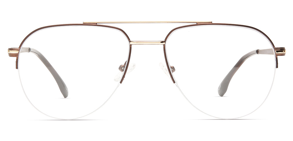 Specsmakers Signa Unisex Eyeglasses FD15 Halfframe Pilot Large Metal S ...