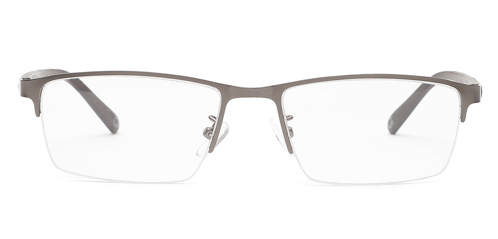 Specsmakers Dura Unisex Eyeglasses Half_Frame Rectangle Large 53 Metal ...